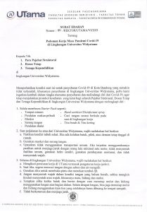 Pedoman Kerja Masa Pandemi Covid-19