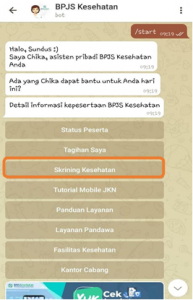 Skrining Riwayat Kesehatan melalui Aplikasi BPJS Kesehatan
